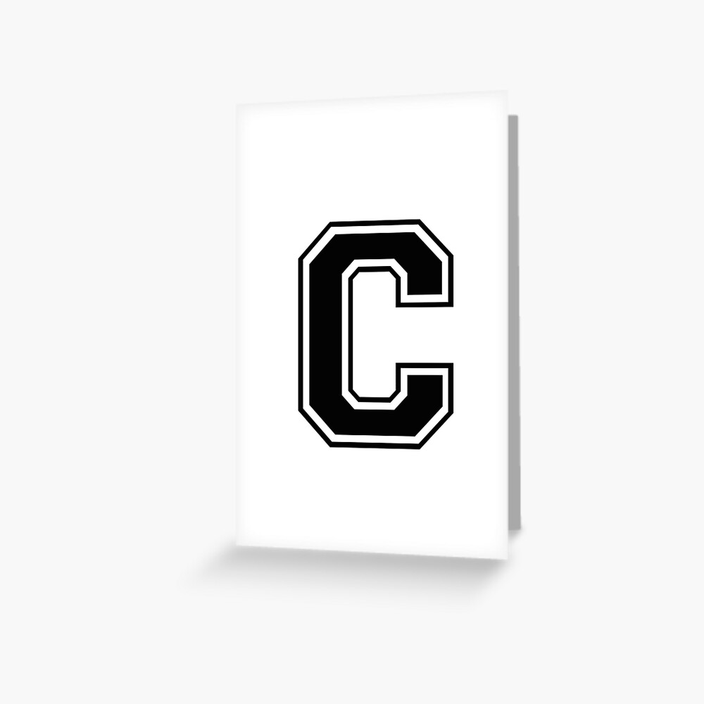 Tarjetas de felicitación «Letra - C (negro)» de Alphaletters | Redbubble