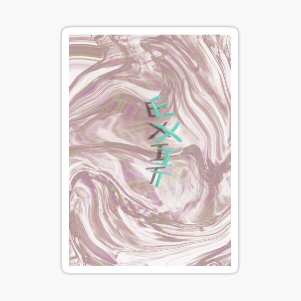 "EXIT Sign Marble Effect" Sticker for Sale by petmiri | Redbubble