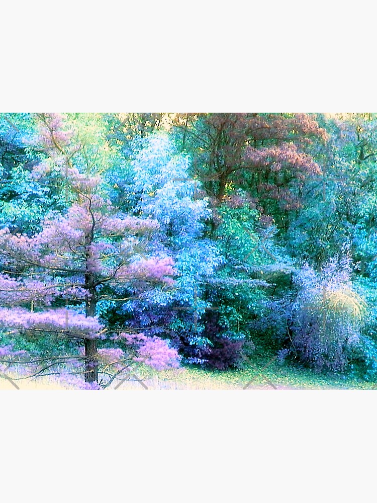 "Fantasy Enchanted Pastel Forest Pink Blue Green Violet" Sticker for ...