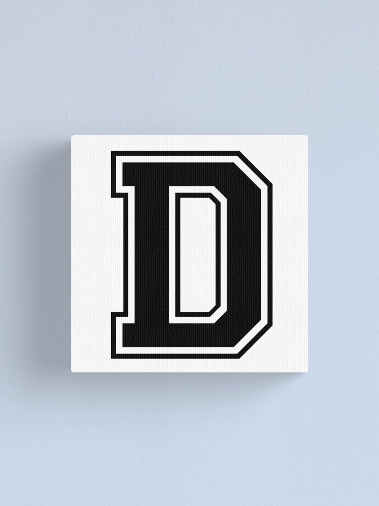 Lienzo «Letra D (negro)» de Alphaletters | Redbubble