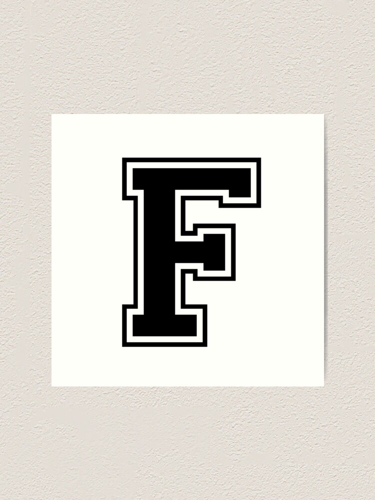 "Letter - F (black)" Art Print for Sale by Alphaletters | Redbubble
