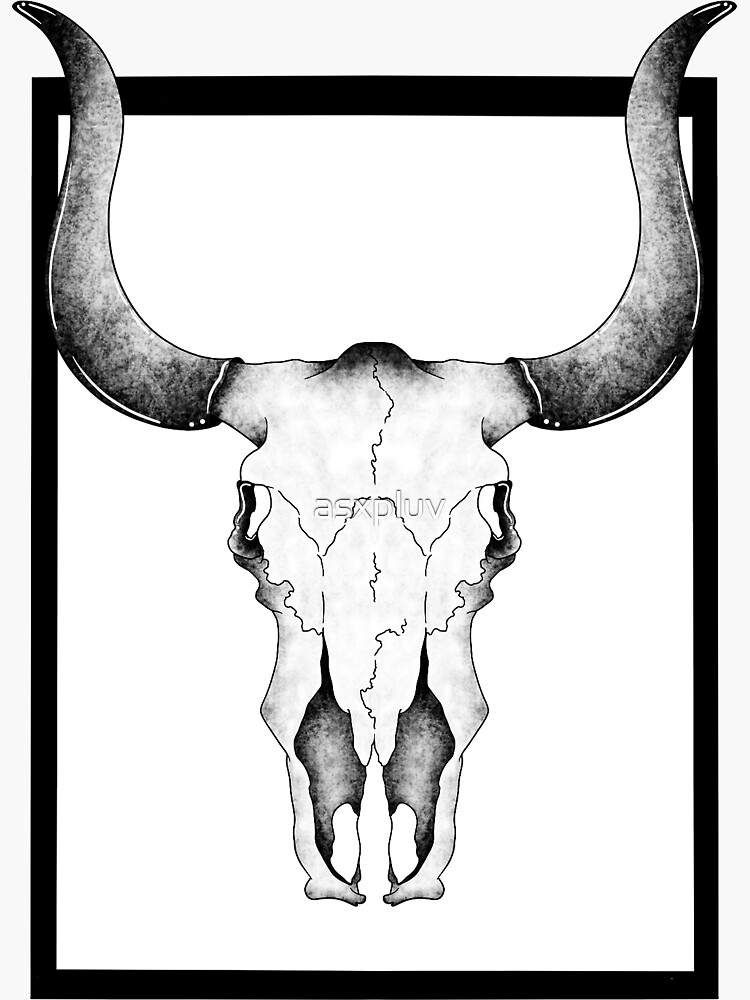 "Buffalo head" Sticker for Sale by asxpluv | Redbubble