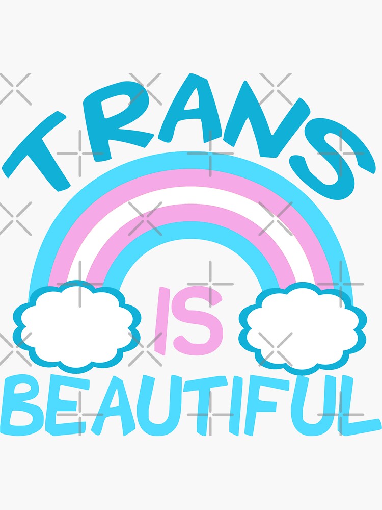 "Trans is Beautiful" Sticker by elishamarie28 | Redbubble