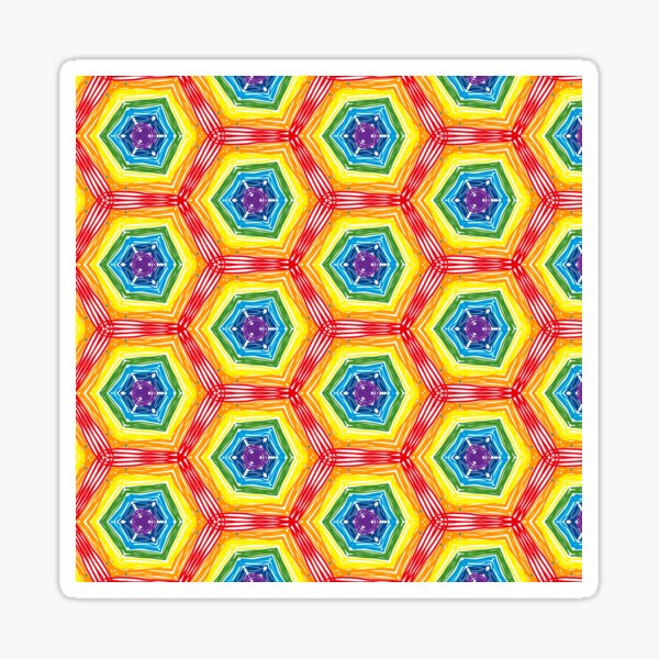 "Rainbow squiggles" Sticker for Sale by Topcat72 | Redbubble