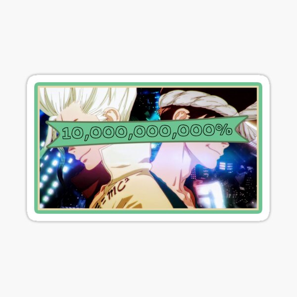 "Dr. Stone Success Rate" Sticker for Sale by angryfrenchfry | Redbubble