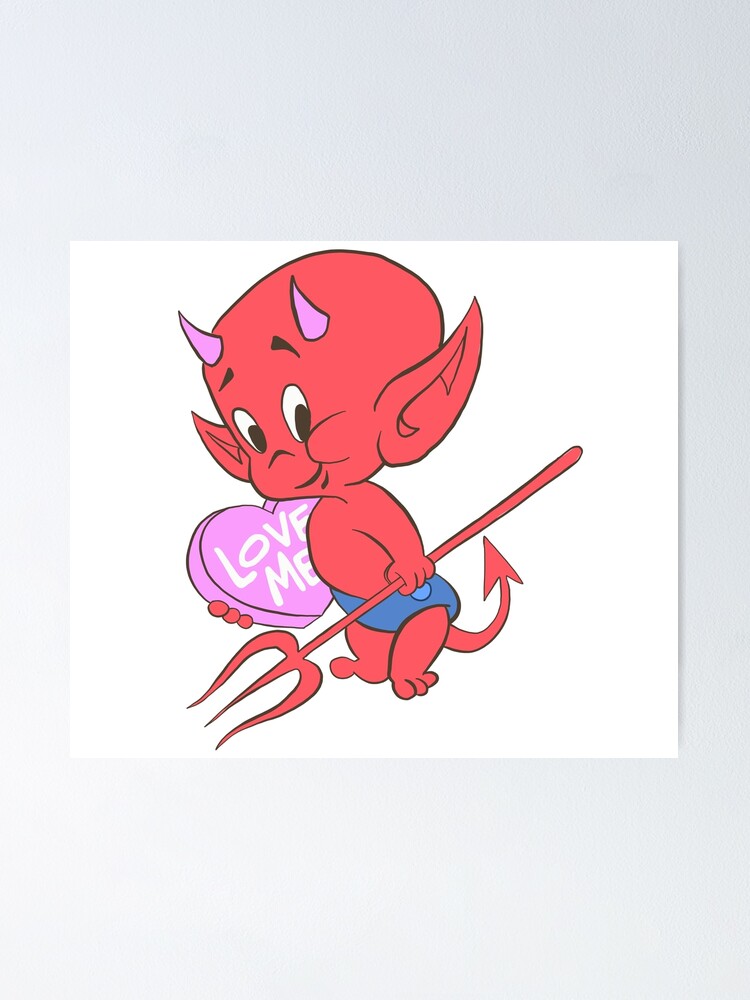 "hot stuff baby devil" Poster by ethelabel | Redbubble