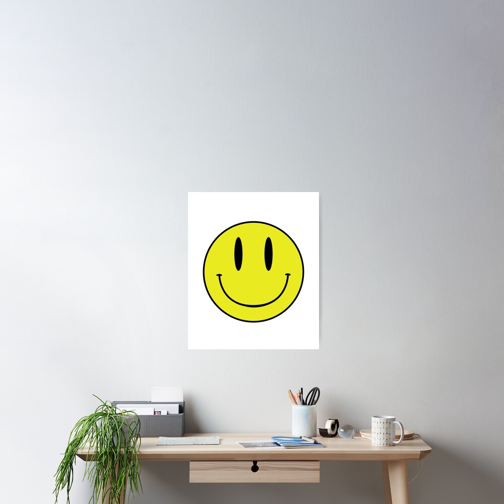 "ACID MAN SMILEY FACE EMOJI 90's Rave 80's Acid House Grunge " Poster ...
