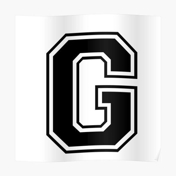 "Letter - G (black)" Poster for Sale by Alphaletters | Redbubble
