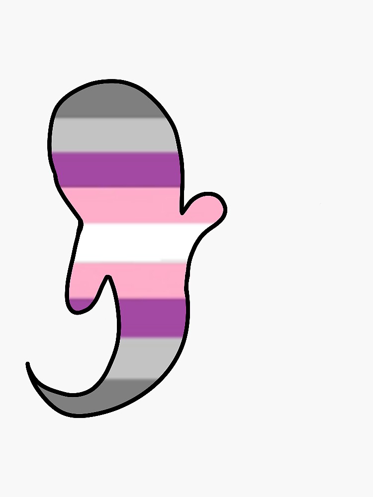 "demigirlflux pride flag ghost" Sticker by EmoGayWorm | Redbubble