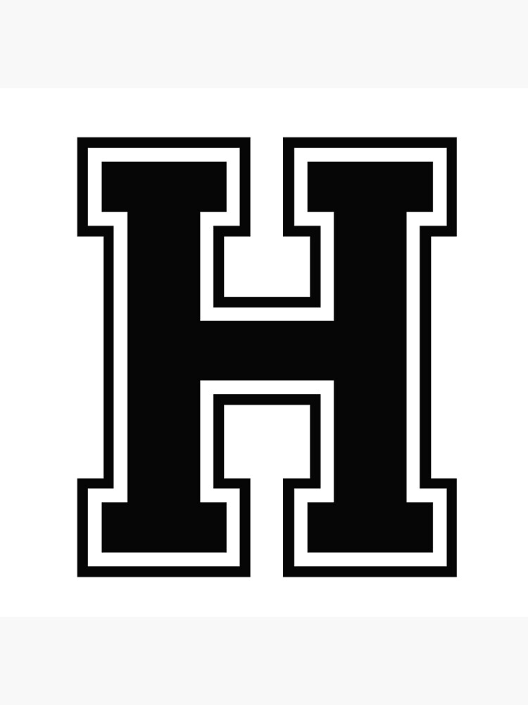 "Letter - H (black)" Poster for Sale by Alphaletters | Redbubble