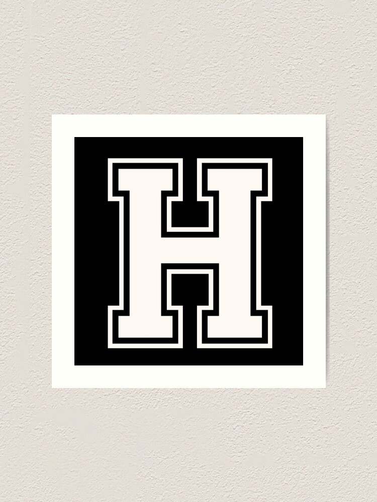 "Letter - H (white)" Art Print by Alphaletters | Redbubble