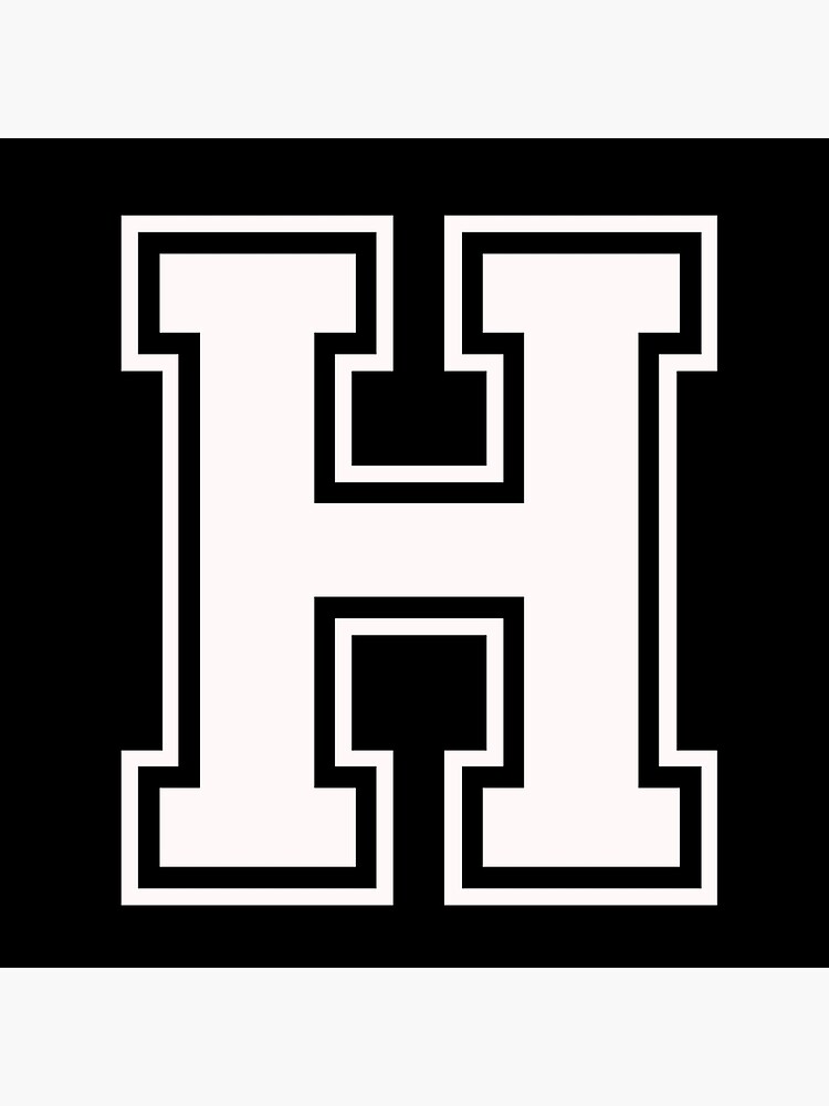 "Letter - H (white)" Art Print by Alphaletters | Redbubble