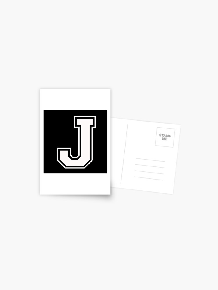 "Letter - J (white)" Postcard for Sale by Alphaletters | Redbubble