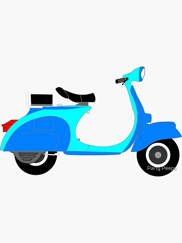 "Cool retro scooter sticker" Sticker for Sale by partypeepsfun | Redbubble