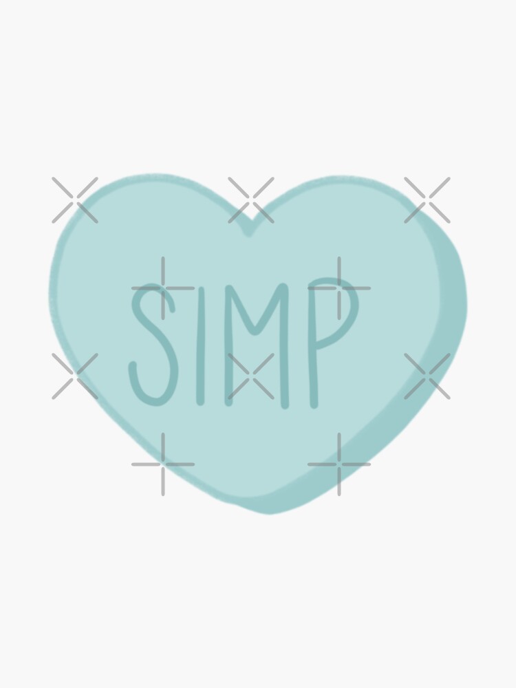 "Simp" Sticker by Jeandabean | Redbubble