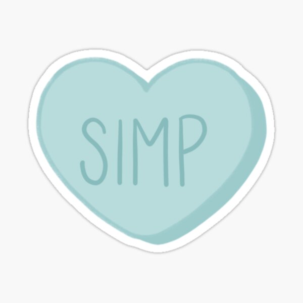 "Simp" Sticker by Jeandabean | Redbubble