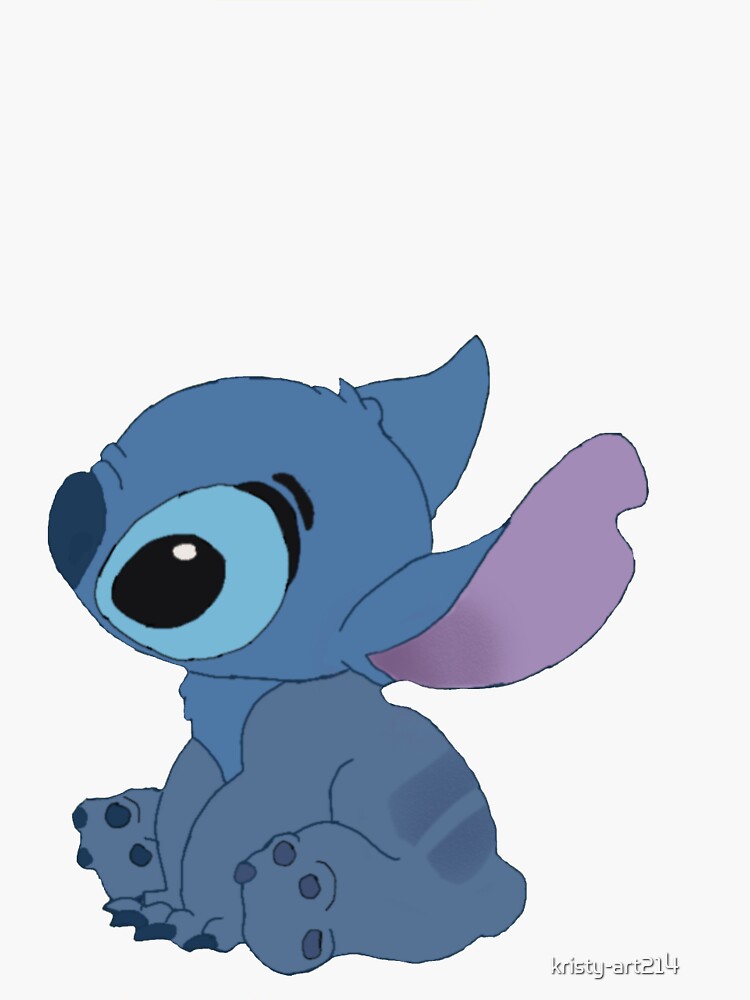 "Stitch-Sitting" Sticker by kristy-art214 | Redbubble