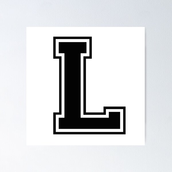 "Letter - L (black)" Poster for Sale by Alphaletters | Redbubble