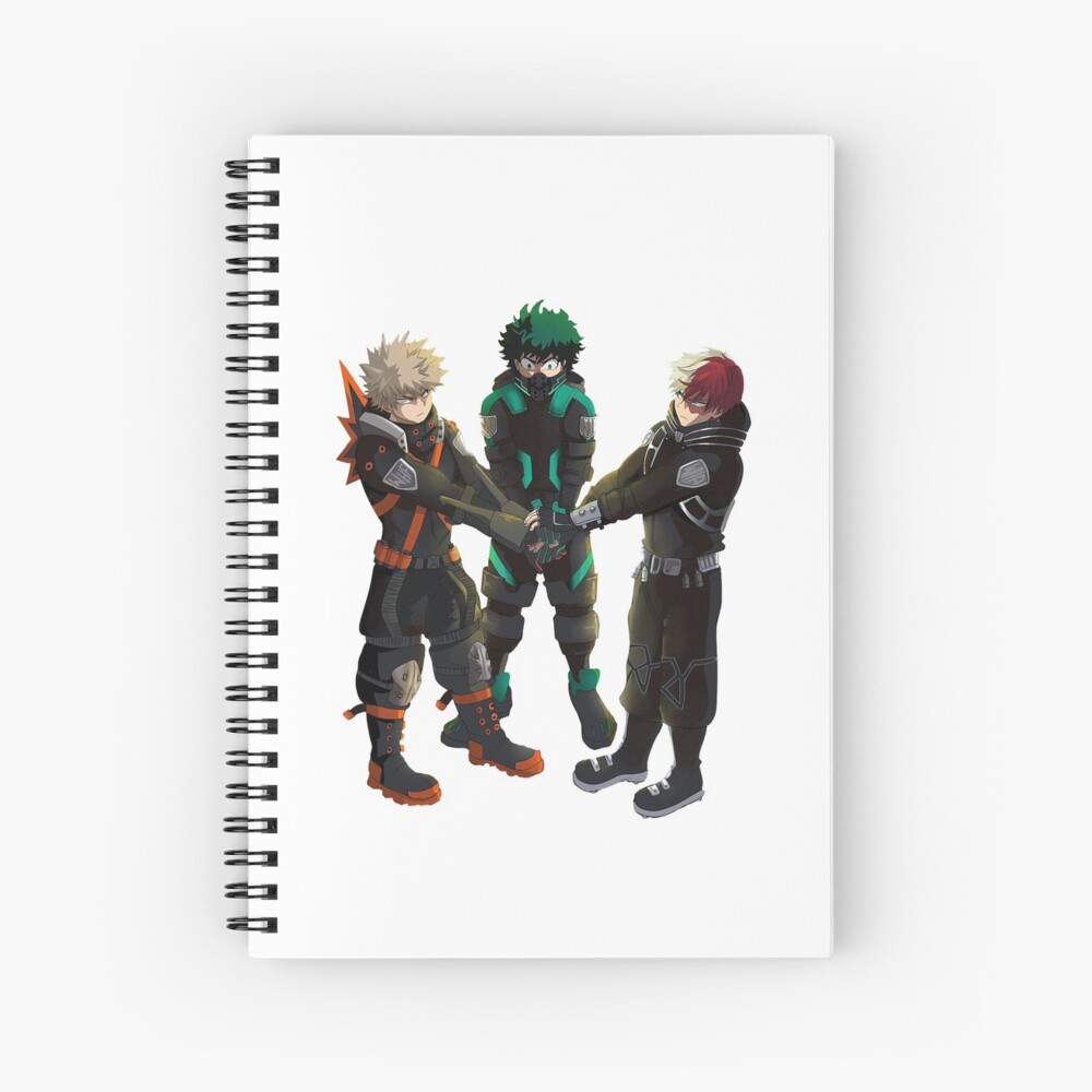 "Katsuki Bakugo x Izuku Midoriya x Shoto Todoroki" Spiral Notebook by ...