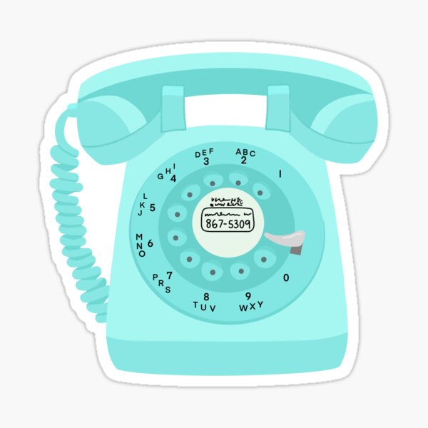 "Rotary phone sticker " Sticker for Sale by Jeandabean | Redbubble