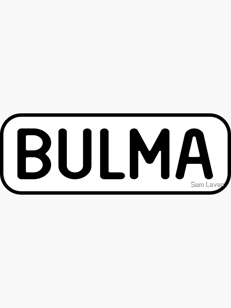 "Bulma Logo" Sticker for Sale by CrownedRabbit | Redbubble
