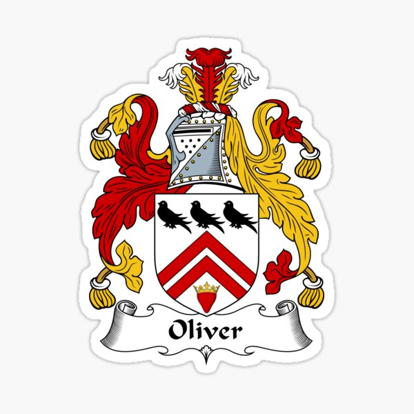 "Oliver Coat of Arms / Oliver Family Crest" Sticker by ScotlandForever ...