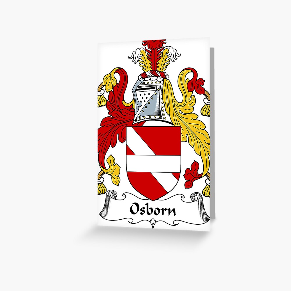 "Osborn Coat of Arms / Osborn Family Crest" Greeting Card by ...