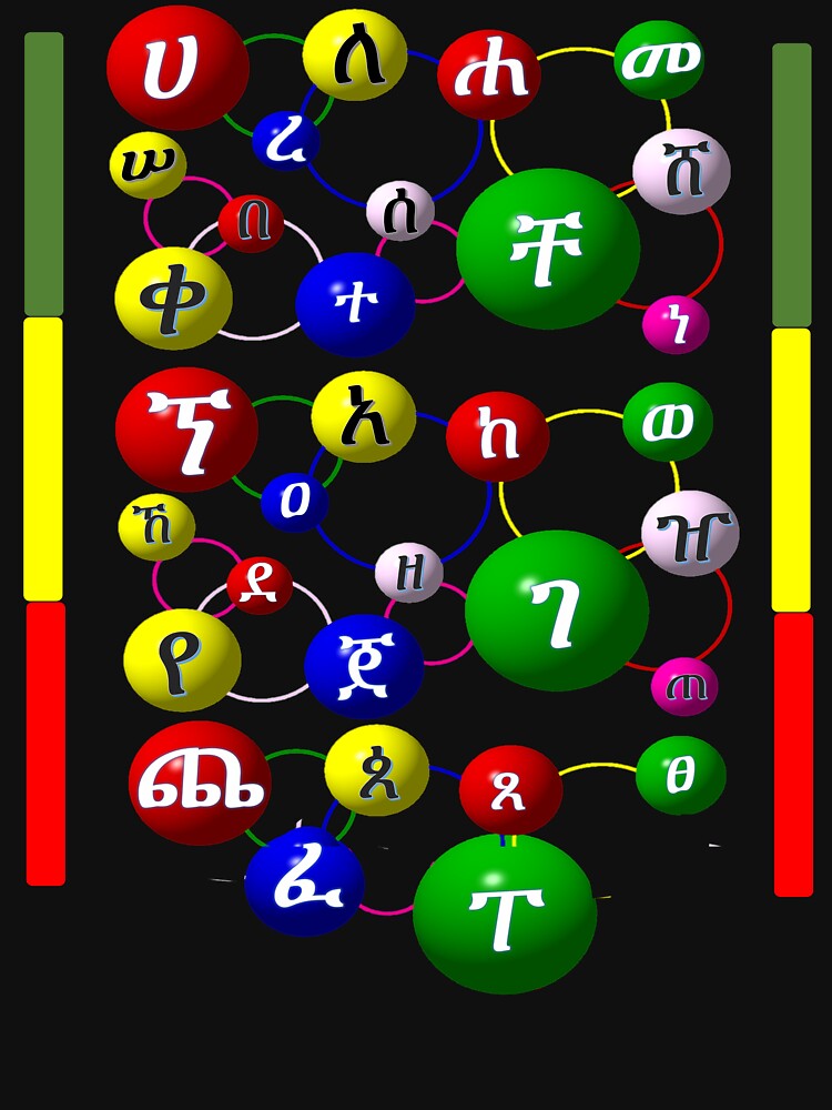 "Ethiopian dress Geez Alphabet" T-shirt for Sale by Moltotal ...