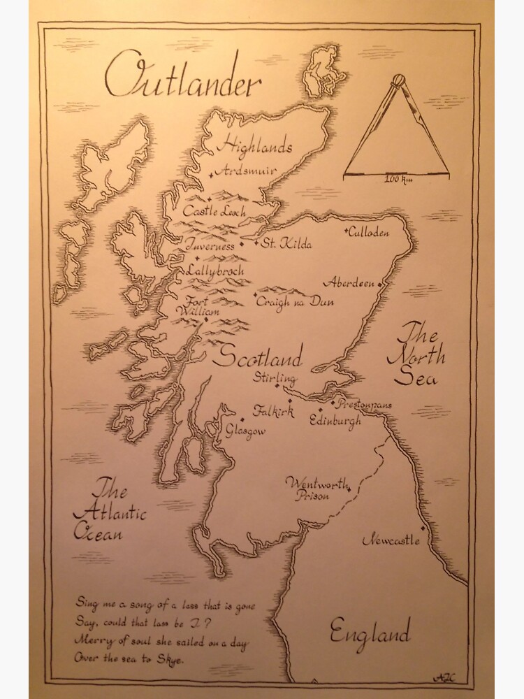 "Outlander Maps" Sticker for Sale by LT646 | Redbubble