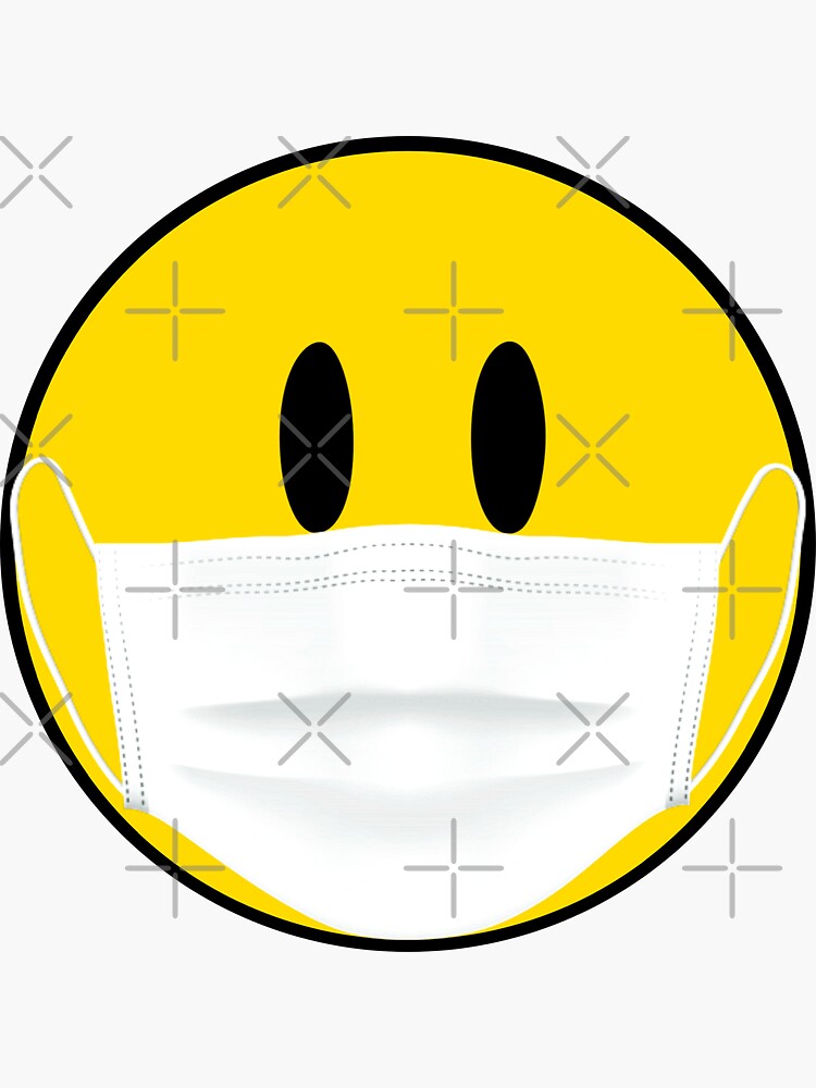 "Smiling Under Mask | Happy Face | " Sticker for Sale by HappyFaceCo ...