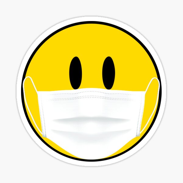 "Smiling Under Mask | Happy Face | " Sticker for Sale by HappyFaceCo ...