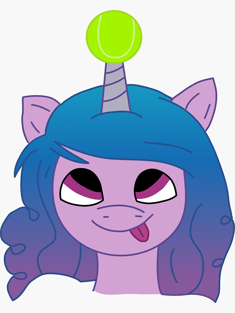 "Izzy Moonbow Derpy Tennis Ball - My Little Pony Generation 5" Sticker ...