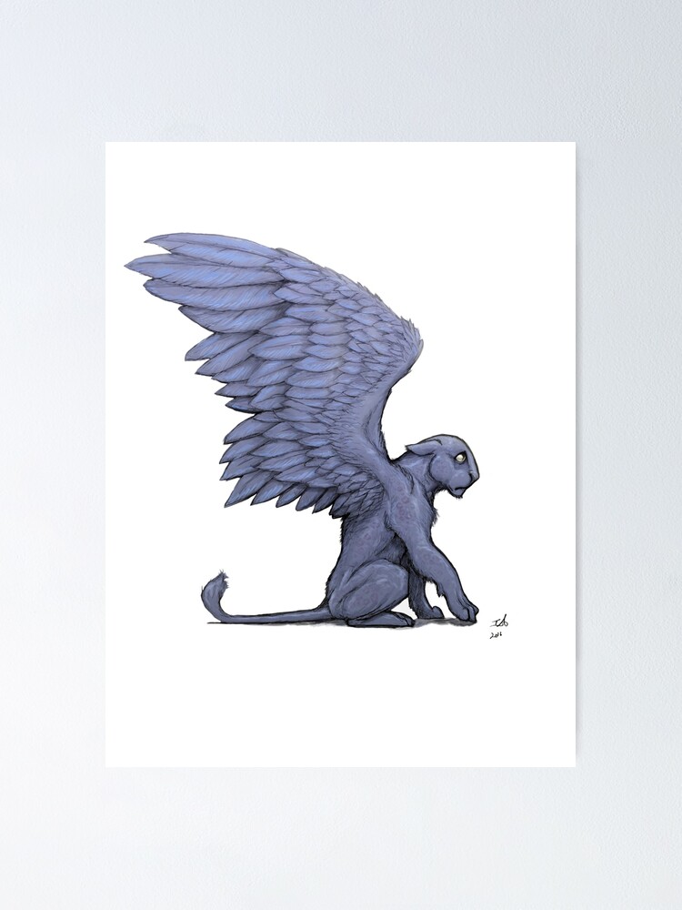 "Winged Lioness" Poster for Sale by IT-Anastas | Redbubble