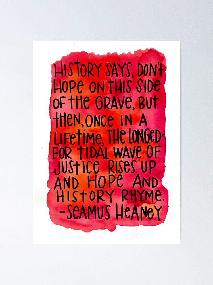 "Hope & History rhyme " Poster for Sale by Kiershort | Redbubble