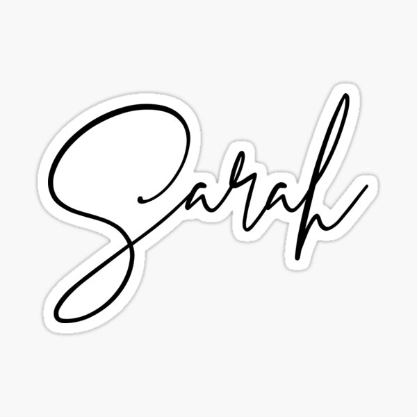 "Sarah" Sticker by Jadorefourier | Redbubble