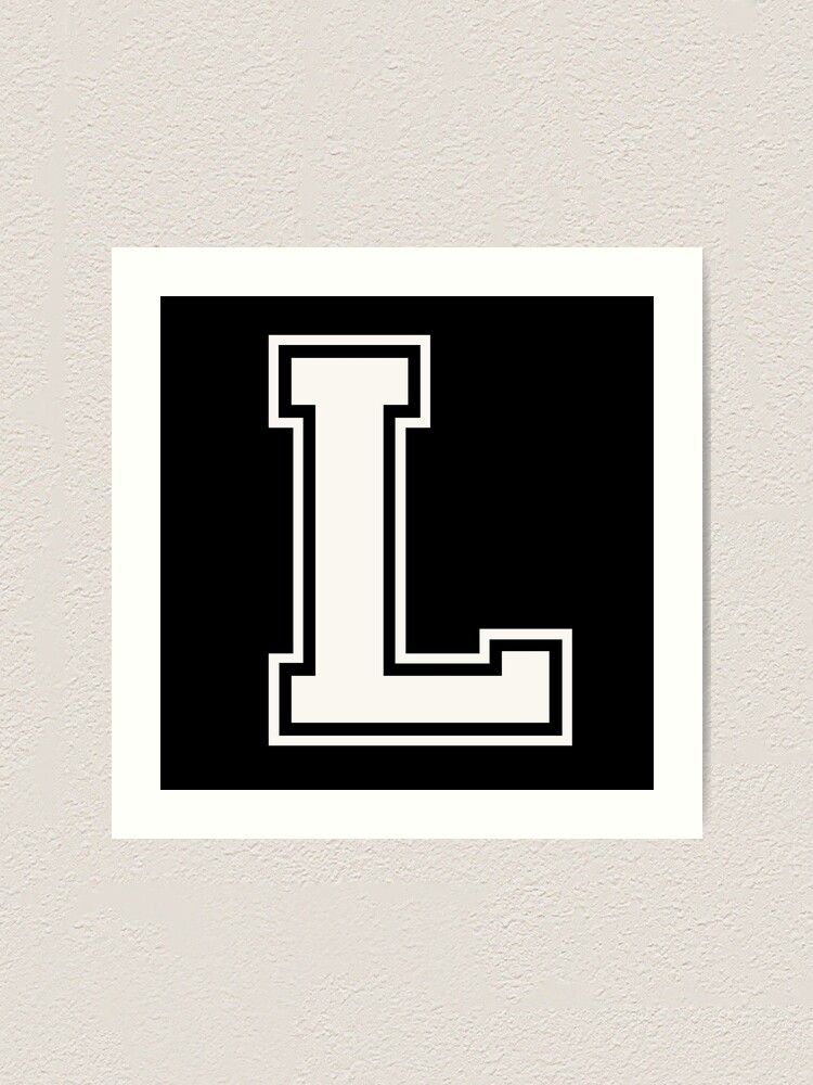 "Letter - L (white)" Art Print for Sale by Alphaletters | Redbubble
