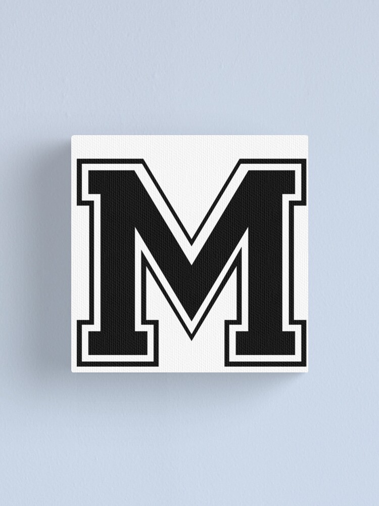 "Letter - M (black)" Canvas Print for Sale by Alphaletters | Redbubble