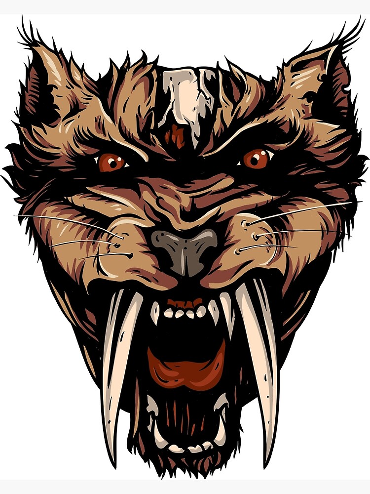 "Sabertooth" Poster by LeVintage | Redbubble