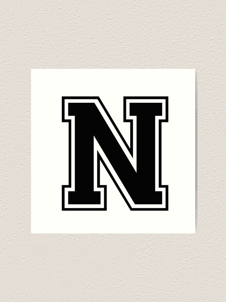 "Letter - N (black)" Art Print for Sale by Alphaletters | Redbubble