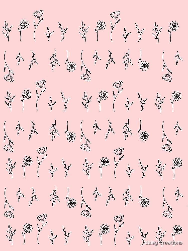 "Pretty Line Art Flowers" Poster by daisy-creations | Redbubble