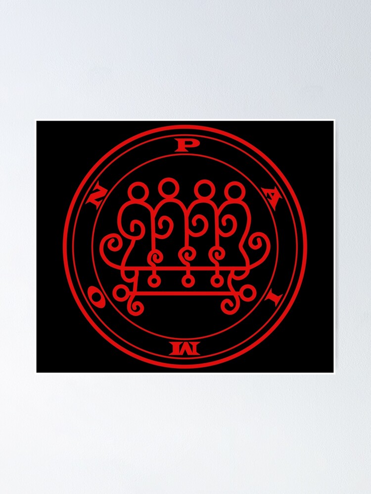 Póster «Paimon Demon King Red Sigil Sello mágico oculto» de ...