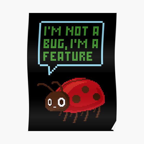 "I’m not a bug, I’m a feature - Cute Ladybug - Software developer ...