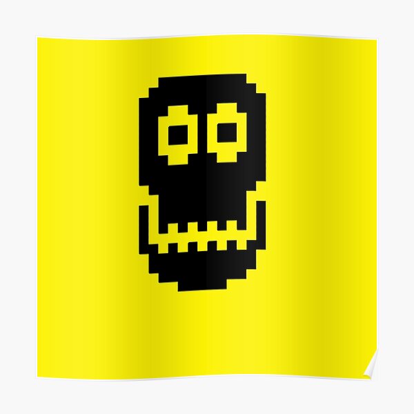 "8 bit skull" Poster for Sale by protozortuh | Redbubble