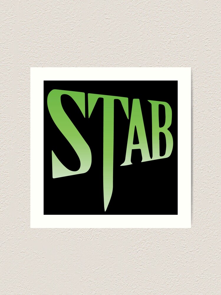 "Stab scream horror movie logo " Art Print by Artonprintz | Redbubble