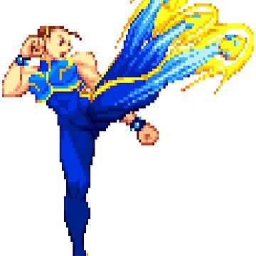 "Chun Li Alpha Lightning Kicks" Sticker for Sale by ropified | Redbubble