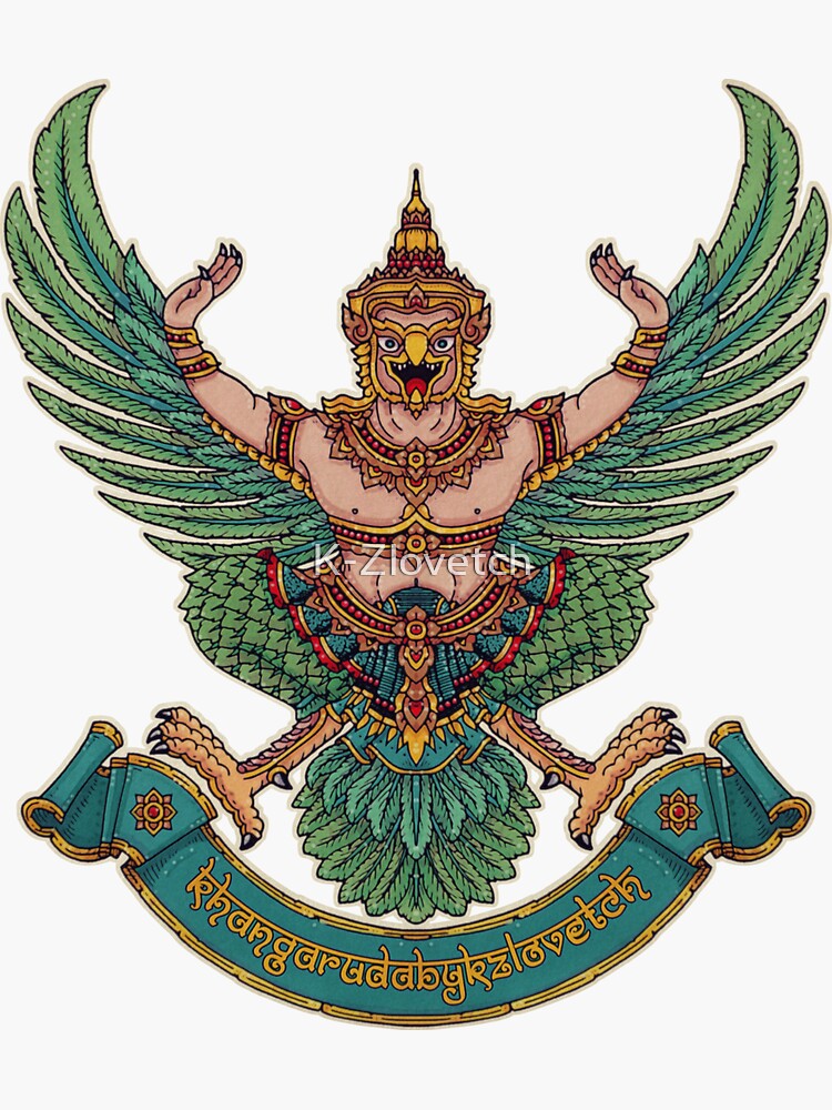 "Khan Garuda" Sticker by K-Zlovetch | Redbubble