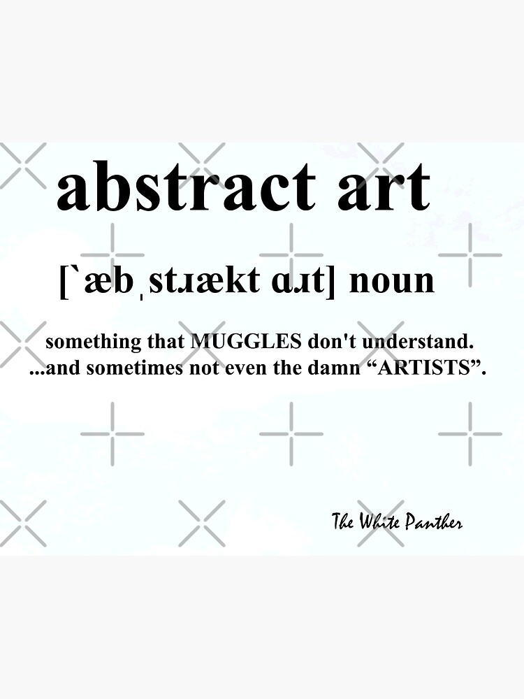 "ABSTRACT ART DEFINITION" Sticker for Sale by TheWhitePanther | Redbubble