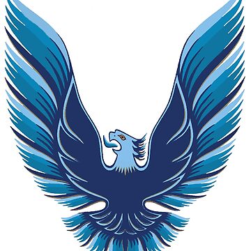 "Blue Phoenix " Sticker for Sale by Phantom Cruizer | Redbubble