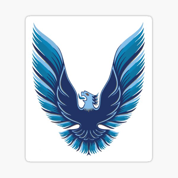 "Blue Phoenix " Sticker for Sale by Phantom Cruizer | Redbubble