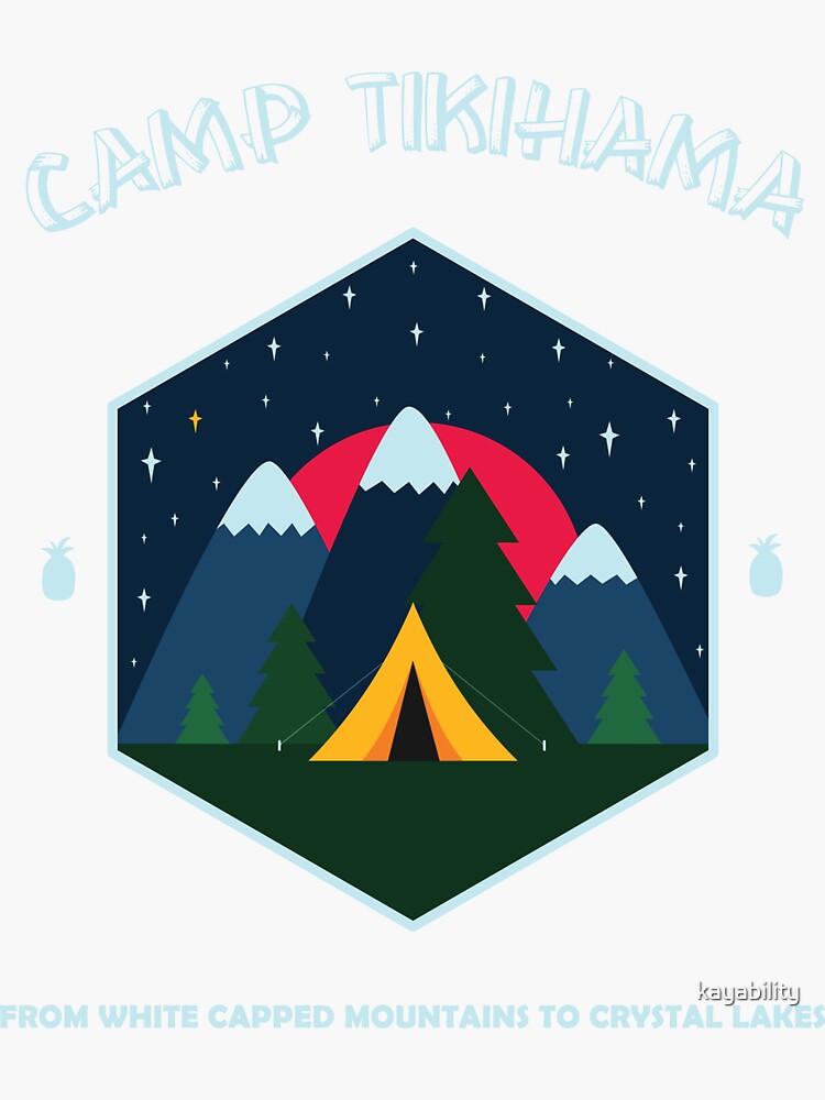 "Psych - Camp Tikihama" Sticker for Sale by kayability | Redbubble